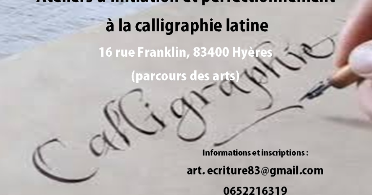 Anne-Sophie Davoli - Stage de calligraphie initiation | Hyères ...
