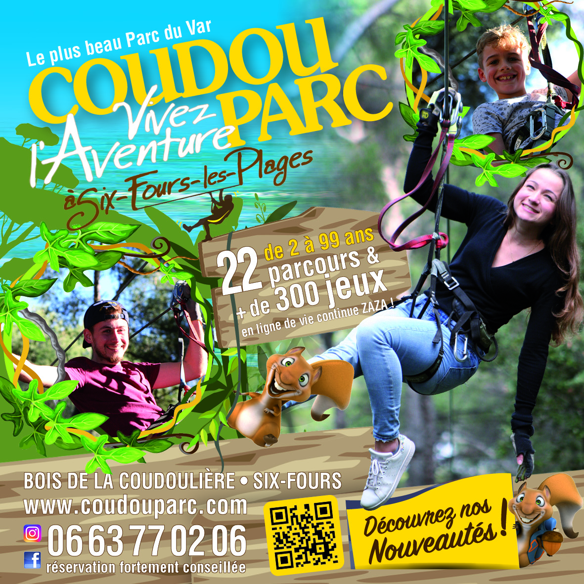 Parcours dans les arbres - Coudou Parc | Six-Fours-les-Plages ...